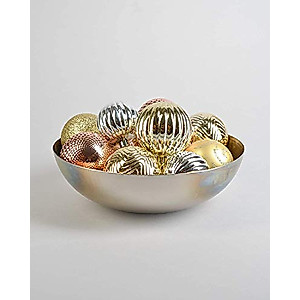 Serene Spaces Living Rustic Iron Bowl – Sturdy Oil Slick Iron Bowl with Iridescent Rainbow Spots – Vintage Accent Piece for Home or Office - Versatile Bowl Makes a Great Gift, 8.25” D x 2.5” H