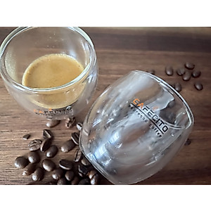 Cafecito Espresso Coffee Cafecito Double Wall Espresso Glass Cups | 80ml Espresso Shot Glass Cups Set of 2 Shot Cups Set