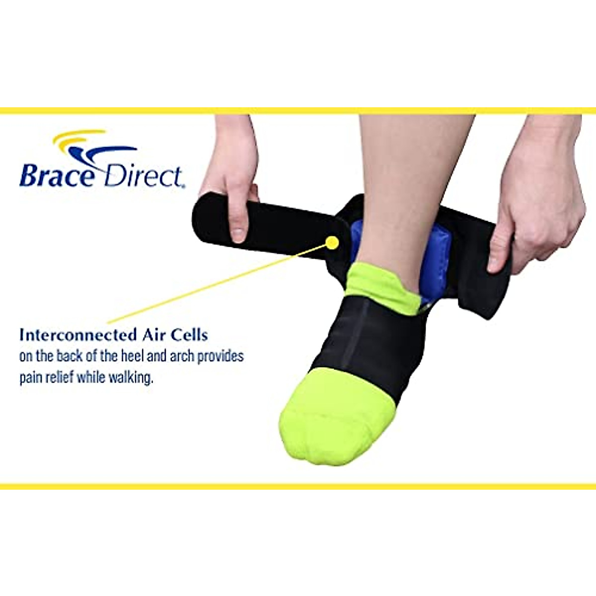 Brace Direct Air Foot Wrap (Small) + Posterior Night Splint (Small)- for Plantar Fasciitis, Achilles Tendinitis, Heel Pain and Drop Foot​ for Right or Left Foot, Men or Women