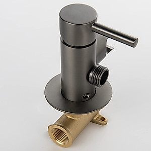 MINJING Toilet Bidet Sprayer, Hot and Cold Water Toilet Sprayer, Baby Cloth Diaper Sprayer, Brass Bidet Faucet for Personal Hygiene, Pet Bath, Bidet WC,Gun Gray