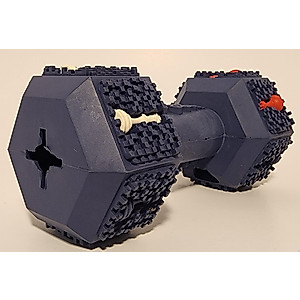 Atlantic Animals Dumbbell Chew Toy for Dogs - Versatile Medium Dog Teeth Cleaning Toy, PET Toy, Interactive Play & Dental Health Promotion - All Breed Sizes (Blue)