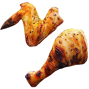 3D Chicken Leg&Chicken Wing Pillow Plush Toy,20cm Pillow Soft Lumbar Back Cushion Pillow Cushion Soft Throw Pillow for Home Decor Throw Pillow Photography Background Background,Pillow Sofa Back