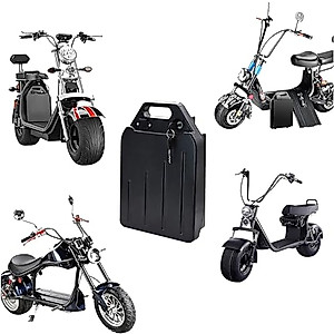 JHKZUDG 60V 12Ah 15Ah 20Ah Lithium Battery,60V Two Wheel Electric Scooter Battery,with BMS & Charger, for 1500W 1200W 1000W 750W 500W 350W Motor,12Ah