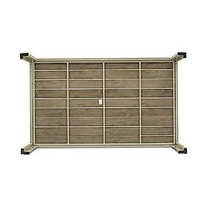 East West Furniture JUOS5-03A 5 Piece Patio Furniture Sets Wicker Outdoor Set Includes a Rectangle Dining Table with Glass Top and 4 Balcony Armchair with Cushion, 36x60 Inch, Natural Linen