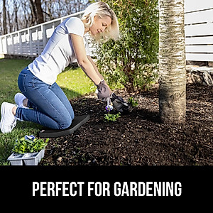 Gorilla Grip Extra Thick Water Resistant Comfortable Kneeling Pad, Provide Support for Knees, Durable Foam Cushion Knee Mat, For Gardening, Yoga, Mechanics, Baby Bath Time, 17.5 x 11 x 1.5, Black