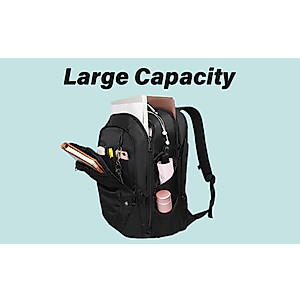 50L Travel Laptop Backpack Fits Up to 19 Inches Notebook Computer TSA Durable College School Bookbag with USB Charging Port &Raincover