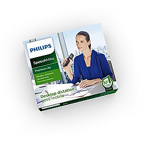Philips SpeechMike Premium Air Wireless Dictation USB Microphone, Push-Button