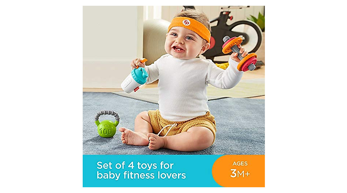 Fisher-Price Baby Biceps Gift Set - Fun Gym-Themed Toys for Infant ...