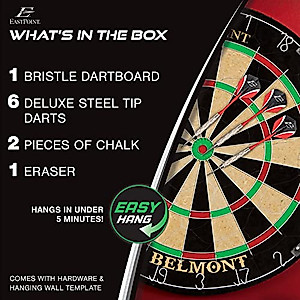 EastPoint Sports Belmont Bristle Dartboard and Cabinet Set - Features Easy Assembly - Complete with All Accessories