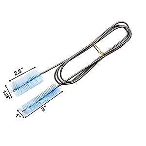 AQUANEAT Fish Tank Cleaning Tools, Aquarium Brushes, Pipe Cleaner,Filter Brush,Drain Brush for Home Kitchen, Double Ended, 2pcs