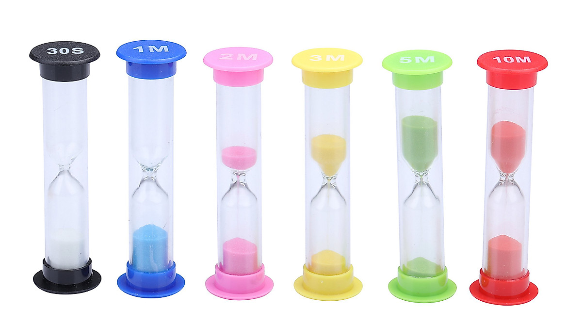 I-MART Multi-Color Sand Timer Set for Cooking & Games | 6 Pack