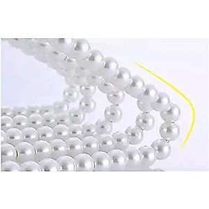 Aimeely 10PCS Pearl Beaded Clothes Rack Large Bowknot Wedding Shop Daily Pants Hangers 1#