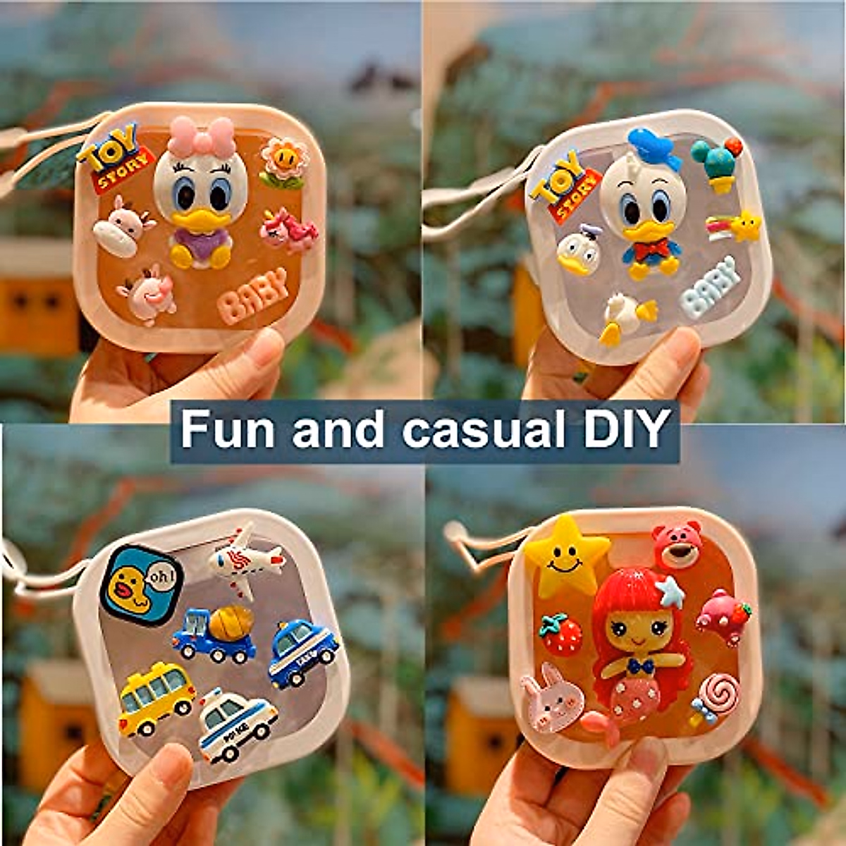 REVAXUP 2pcs Hair Tie Organizer Boxes,Small Portable Hair Tie Holder Organizer Can Be Stackable Or Hung On The Wall,Best for Hair Ties Storage or Small Items Organizer on Desktop, Pink&White