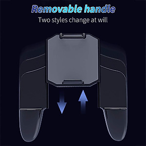 Cell Phone Cooler Game Controller Cooler Mobile Game Controller with Cooling Fan, Mobile Controller Gamepad L1 R1 Aim and Shoot Trigger, Remote Grip for 4.7-6.5" Android iOS Phone Accessories