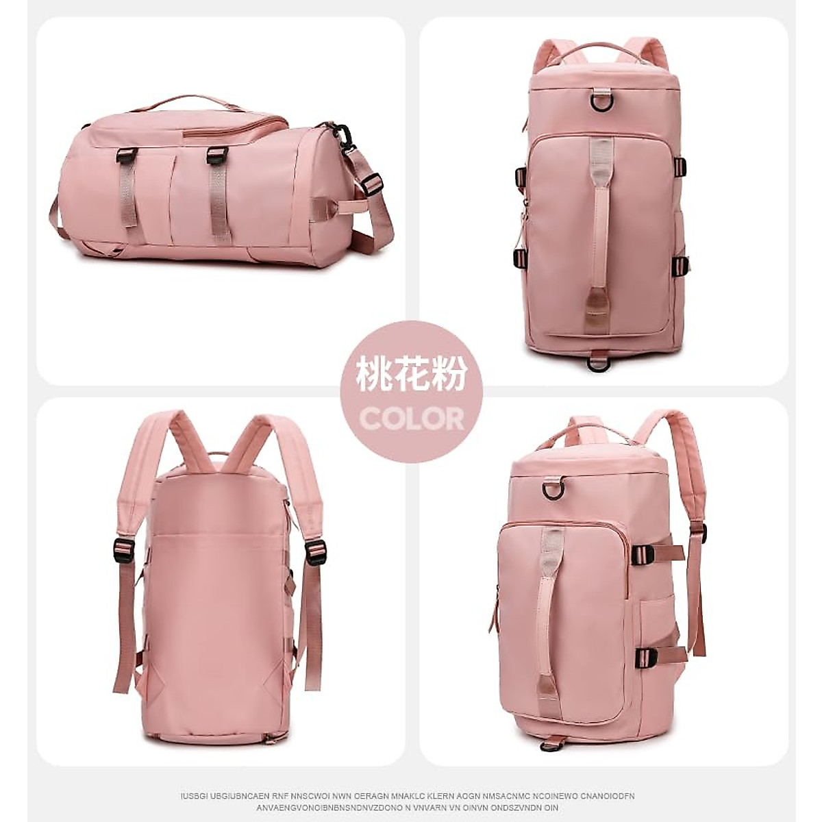 RESPEEDIME Unisex Travel Duffed Tote Bag Waterproof Fold-able And Expandable Backpack With Shoes Compartment Overnight Daypack For Swim Sports Gym Bag