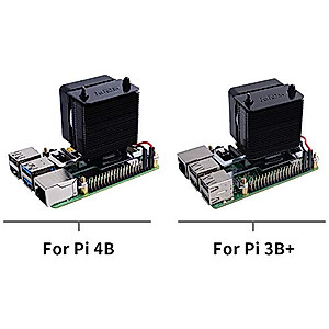 GeeekPi ICE Tower Cooler for Raspberry Pi, RGB Cooling Fan with Aluminum Heatsink for Raspberry Pi 4 Model B & Raspberry Pi 3B+ & Raspberry Pi 3 Model B (Black)
