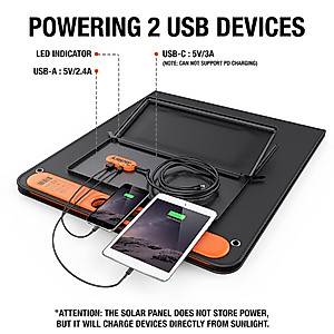 Jackery SolarSaga 100X Portable Solar Panel for Explorer 240/300/500/1000/1500 Power Station, Foldable PERC Solar Cell Solar Charger with USB Outputs for Phones (Can't Charge Explorer 440/ PowerPro)