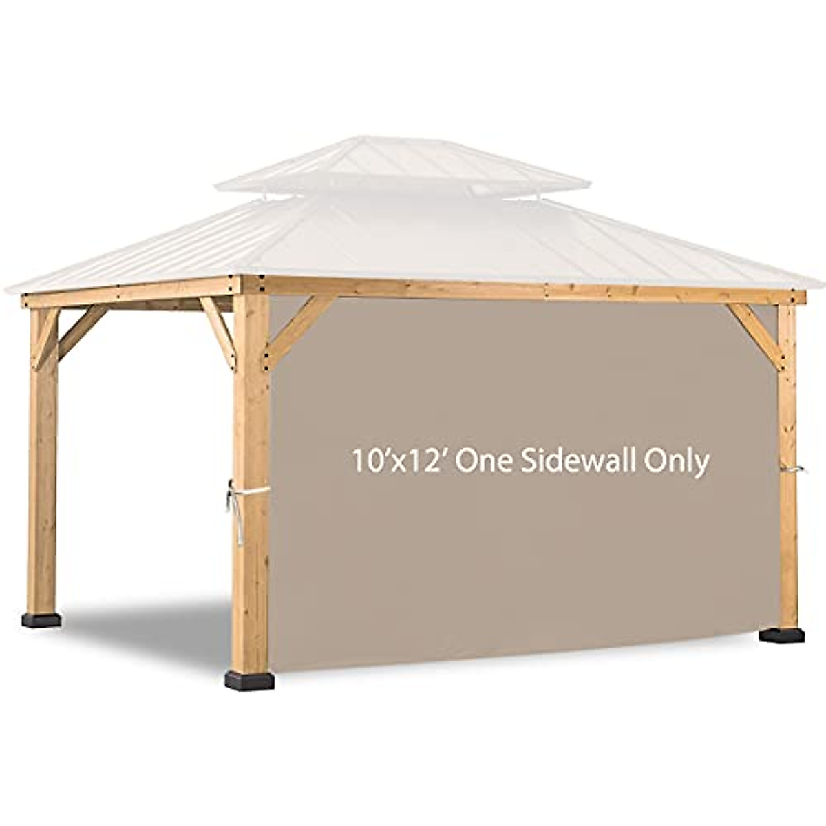 CoastShade Gazebo Replacement Curtain for 8x8 or 10x10 or 10x12 Outdoor Gazebo,6.7FT Height,Only 1 Panel Sidewall,Autumn Gazebo Sidewall,Beige