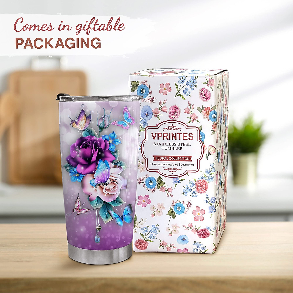 Mom Rose 20oz Stainless Steel Tumbler - Mom Gifts from Daughters - Mom Birthday Gifts, Christmas Gifts for Mom from Daughter, Valentines Day Gifts for Mom