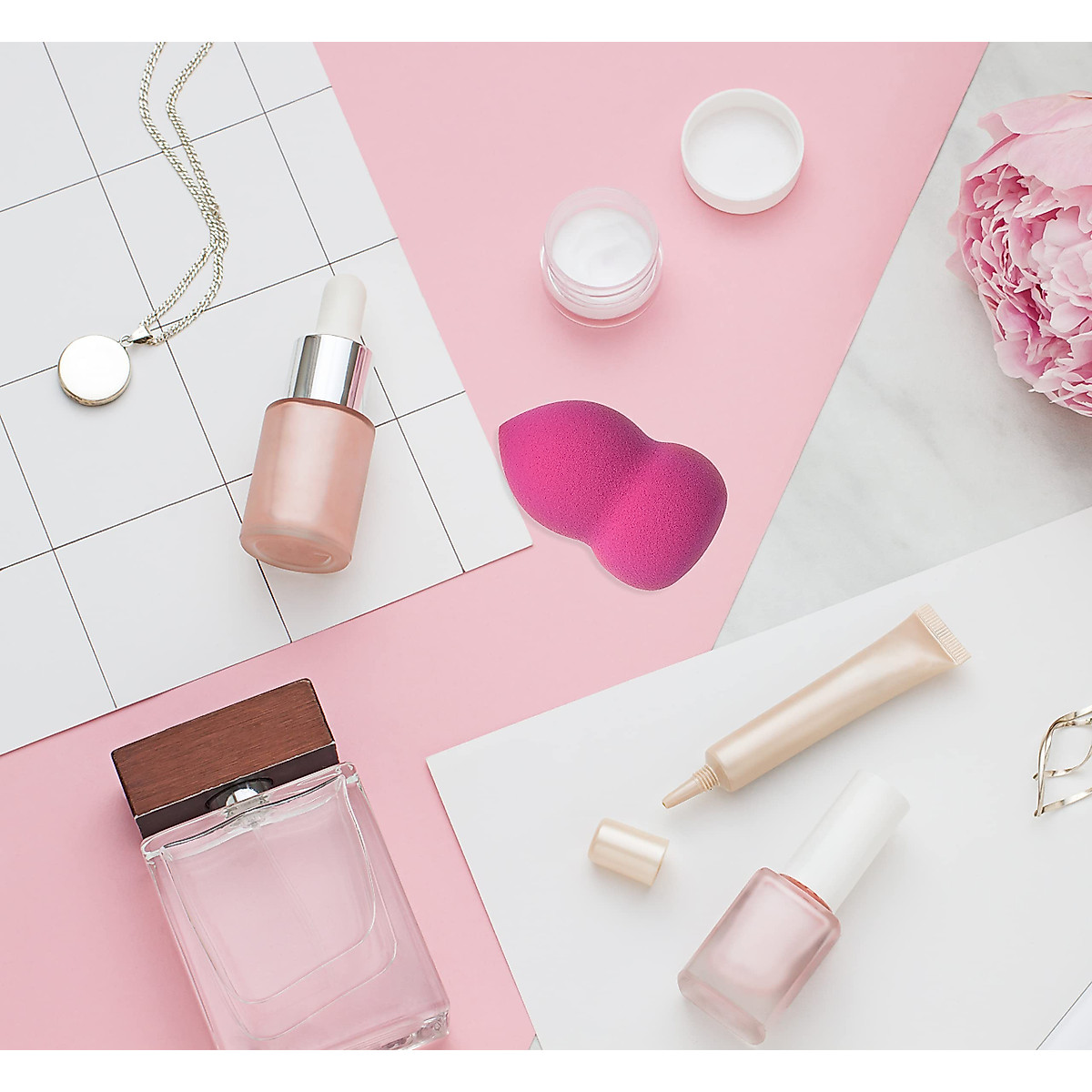 Amazon Basics Large Makeup Blender, 4-Pack (Previously Solimo)