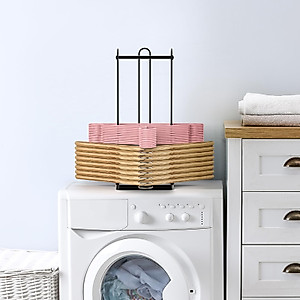 PAPAGIFTREE Hanger Organizer Stacker, Hanger Storage Organizer Clothes Hanger Holder, Clothes Hanger Storage Rack Hanger Caddy Portable Hanger Holder Stand for Laundry Room Organization (1, Black)