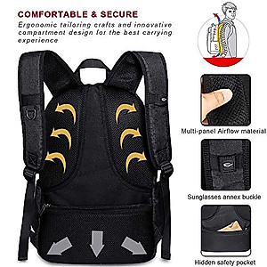 Tocode Water Resistant Laptop Backpack with USB Charging Port Headphone Port Fits up to 17-Inch Laptop Computer Backpacks Travel Daypack School Bags for Men and Women Black