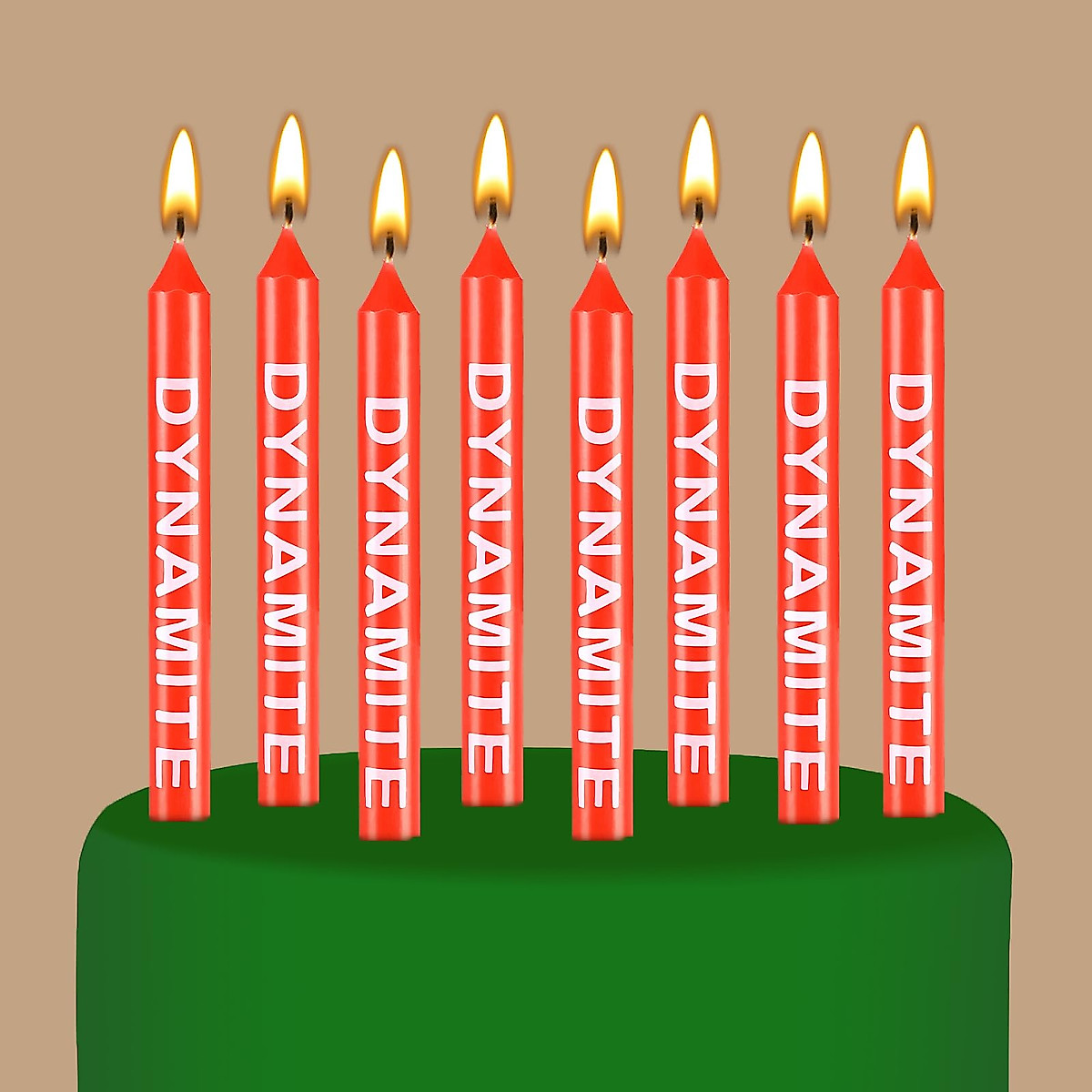12 Pieces TNT Themed Birthday Candles Dynamite Birthday Candles TNT Cake Toppers for Cake Decoration Video Game Party Graduation Celebration and Daily Use