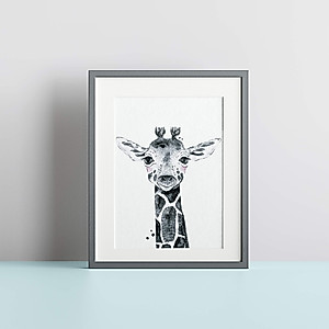 Generic Cotton Paperie Black and White Safari Nursery Decor Animals Prints Set of 6 (Unframed) Nursery Wall Decor Art (8x10),safari-babies-5-4/0