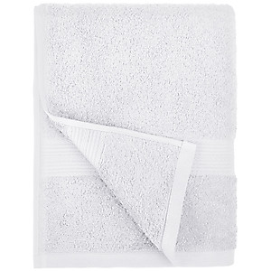 Amazon Basics 6-Piece Fade Resistant Bath towel, Hand and Washcloth Set -Cotton, White, 14.25" L x 10.85" W