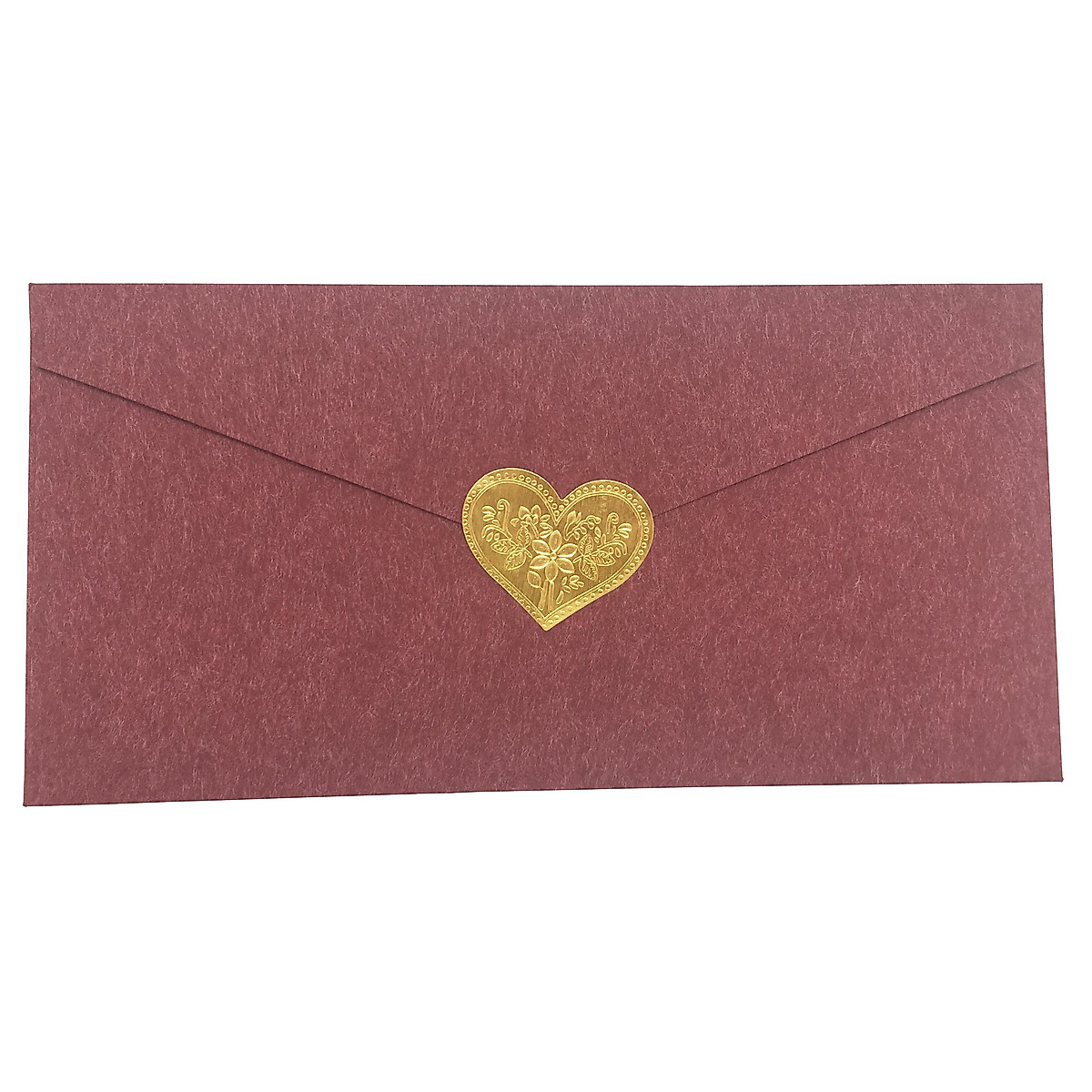 Envelopes Label Stickers Love Heart Shape Stickers 60 PCS Kraft Paper Thank You Stickers Retro Metallic DIY Decorative Adhesive Label for Packaging Bake Decoration Wedding Party Gift (Gold)