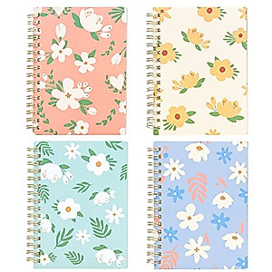 EOOUT 4 Pack Mini Spiral Notebook, A6 Cute Pocket Notebooks, Aesthetic Notebook, Small Journal Ruled Memo Notepad for School for Women for Travel for Kids