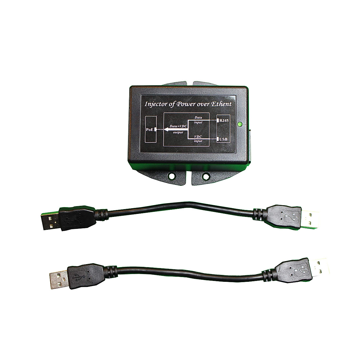 Tycon Systems TP-DCDC-2USB-24 USB Powered 24V Passive POE Inserter - 24V DC