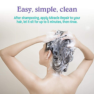 Malibu C Miracle Repair Hair Reconstructor with Cooling Menthol (1 Packet) - Nourishing Hair Repair Treatment for Weak, Damaged Strands - Scalp Invigorating Hair Care