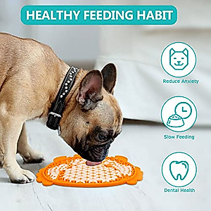 UPSKY Lick Mat for Dog Cat 2PCS Pet Licking Mat, Pet Calming Dog Treat Pads, Boredom & Anxiety Reducer Lick Mats, Slow Feeder Lick Mat, Dog Cat Training Perfect for Peanut Butter