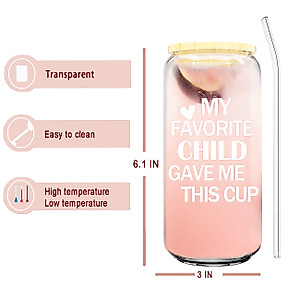 eoscasely Gifts for Mom from Daughter, Son- 16OZ Iced coffee Cup Gift for Mother's Day, Christmas gift for mom，Mom birthday gift, best mom ever gift, mom cup