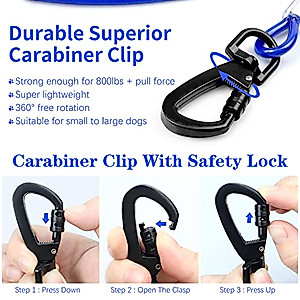 Tie Out Cable for Dogs, 50FT Dog Leads for Yard Chew Proof, Heavy Duty Dog Tie Out Cable for Large Dogs Up to 250lbs, Durable Dog Runner for Yard or Camping