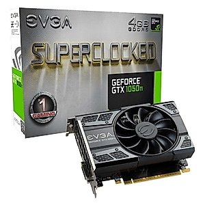 EVGA GeForce 04G-P4-6253-KR, GTX 1050 Ti SC GAMING, 4GB GDDR5, DX12 OSD Support (PXOC) Graphics Card