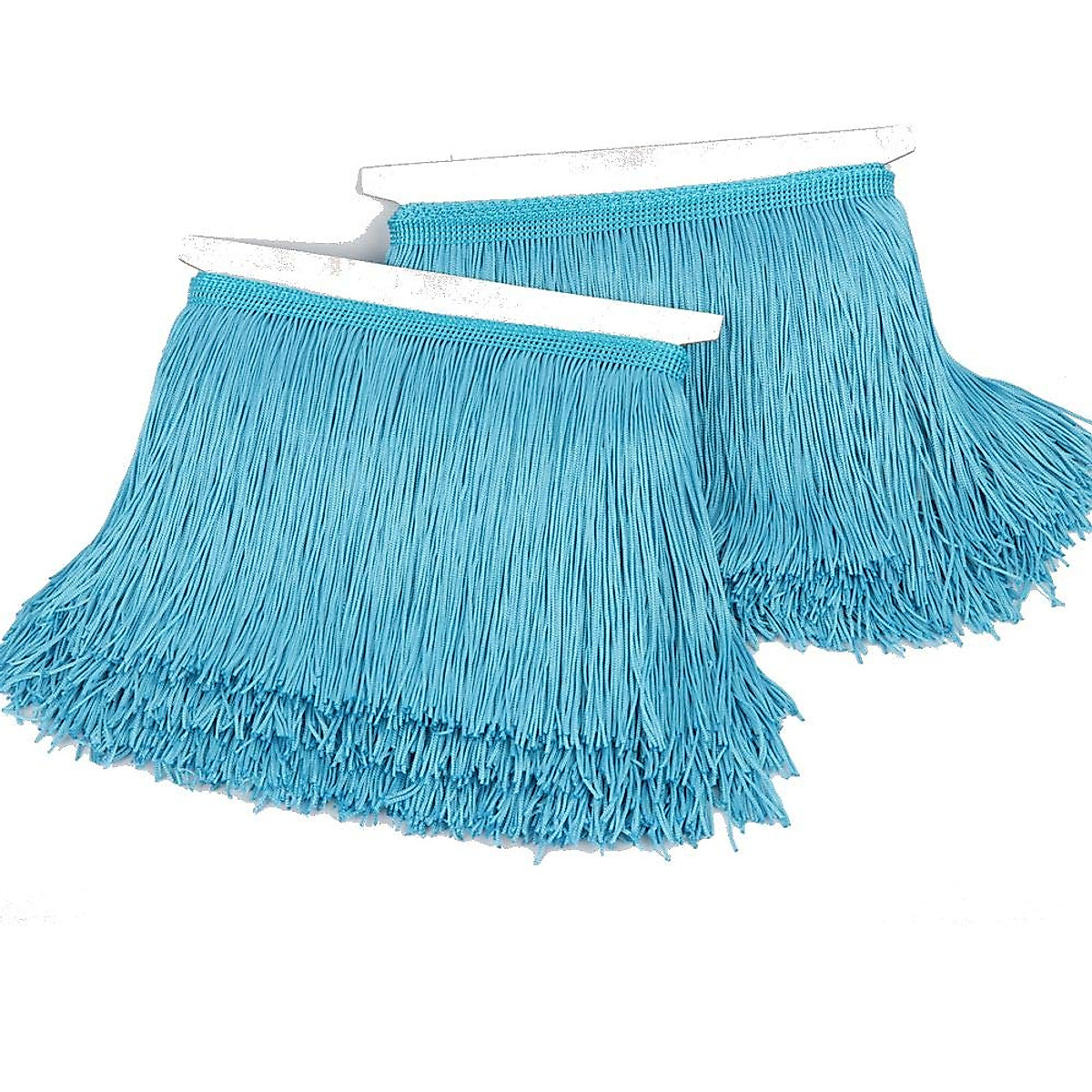 Heartwish268 Fringe Trim Lace Polyerter Fibre Tassel 6inch Wide 10 Yards Long for Clothes Accessories Latin Wedding Dress DIY Lamp Shade Decoration Black White Red(Lake Blue)-L8