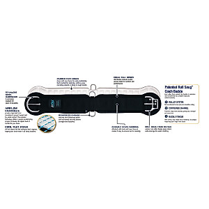 Weaver Leather AirFlex Straight Cinch , Black , 32"