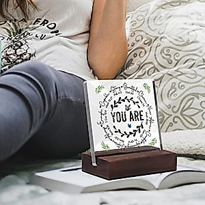 Christian Encouragement Gifts for Best Friend Women, Inspirational Gifts for Daughter Bestie, You are Beautiful, Acrylic Desk Sign Keepsake with Wood Stand for Home Office