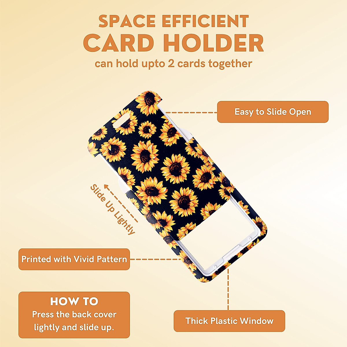 ID Badge Holder with Lanyard - Fashionable ID Card Holders with Retractable Lanyards - Soft Fiber,Metal Clip,Sturdy Buckle for Key,Wallet - Cute Sunflower Work,Nurse,Teacher Badge Holder