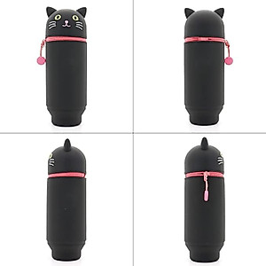 LIHIT LAB. PuniLabo Stand Up Pen Case (Pen Holder), Bear, 2.4" x 7.8" (A7712-1)