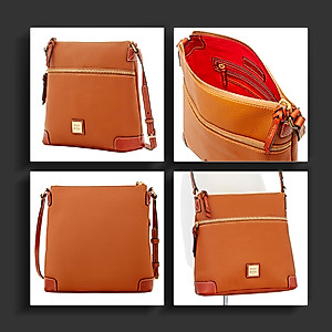 Dooney & Bourke Women's Crossbody in Pebble Grain Leather, Large Handbag with Adjustable Shoulder Strap, White