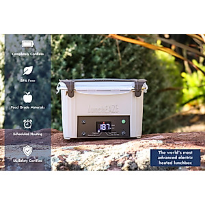 LunchEAZE Core Cordless Electric Lunch Box – Self-Heating, Battery Powered Food Warmer for Work, Travel– 220°F Heat, BPA Free, Meal Prep Friendly