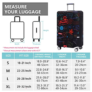 TRAVELKIN Luggage Cover Washable Suitcase Cover Protector Anti-scratch Suitcase cover Fits 18-32 Inch Luggage (S)
