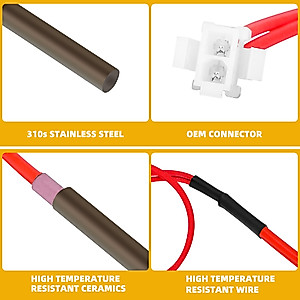 720307 Pellet Stove Igniter Compatible with All Models of Castle/310 Stainless Steel Igniter,Compatible for ComfortBilt HP22, HP22I, HP22N, HP21, HP50, HP50GC, HP61 Pellet Stoves