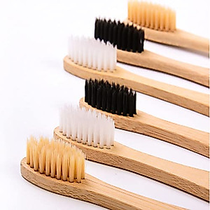 Kids Bamboo Toothbrushes (4 Pack) | BPA Free Color Safe Bristles | Bamboo Charcoal Toothbrushes | Biodegradable & Eco Friendly Toddler Tooth Brush, 4.0 Count