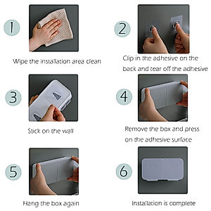 RAMFIYN Qtip Holder Tampon Holder for Bathroom Wall Mounted Feminine Product Organizer, Makeup Organizer, Cotton Pads Swabs Holder with Lid Press