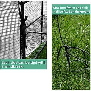 LYNSLIM Mini Greenhouse, 48" x 24"x 21.6" PE Cover, Garden Greenhouse with Roll-up Zipper Door, Portable Garden Green House for Indoor Outdoor