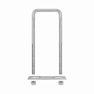 FOCMKEAS 304 Stainless Steel Square U-Bolts 1-3/8"(35mm) Inner Width, 3.54"(90mm) Length Stainless M6 with Nuts, Frame Plate, Accessories for Automobiles Trailer, Boat Trailer Industrial Parts